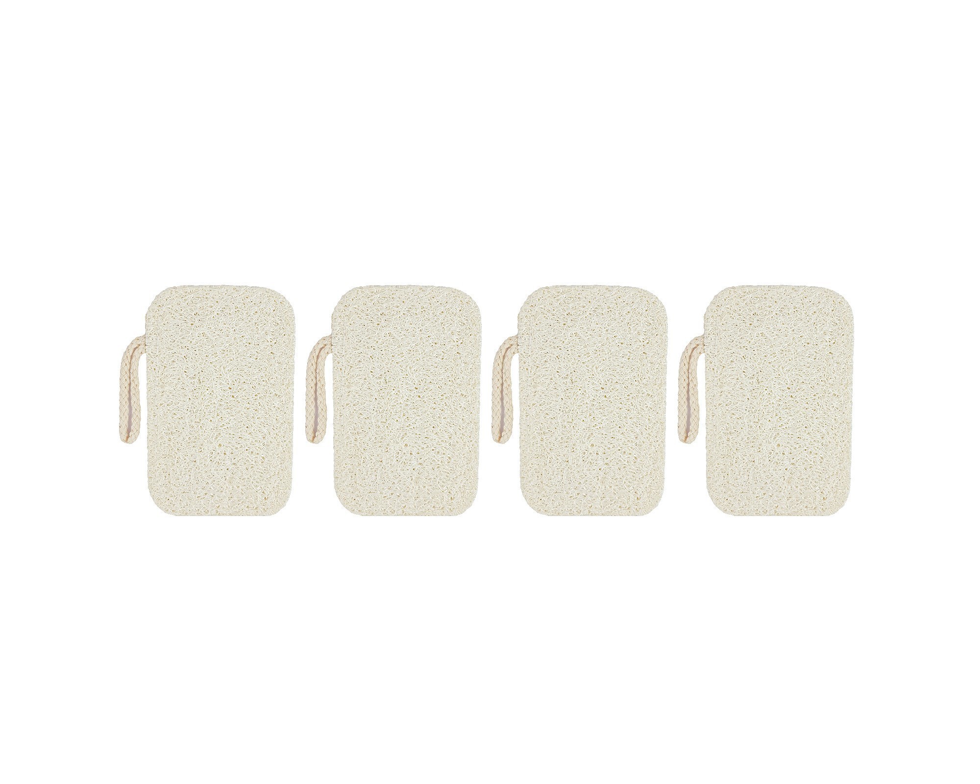 Duschschwamm aus Luffa 4er Set